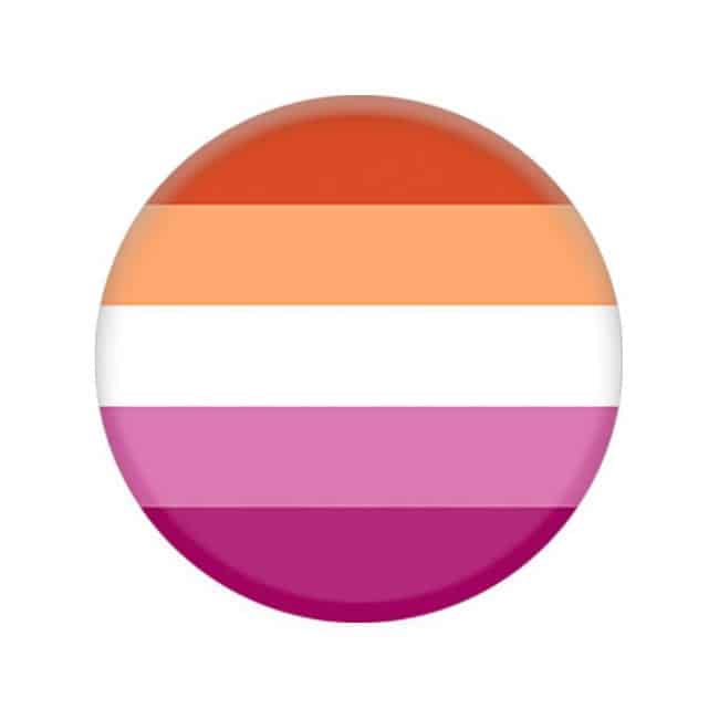 Lesbian Flag 5 Colour Sunset Badge ⋆ Pride Shop Nz